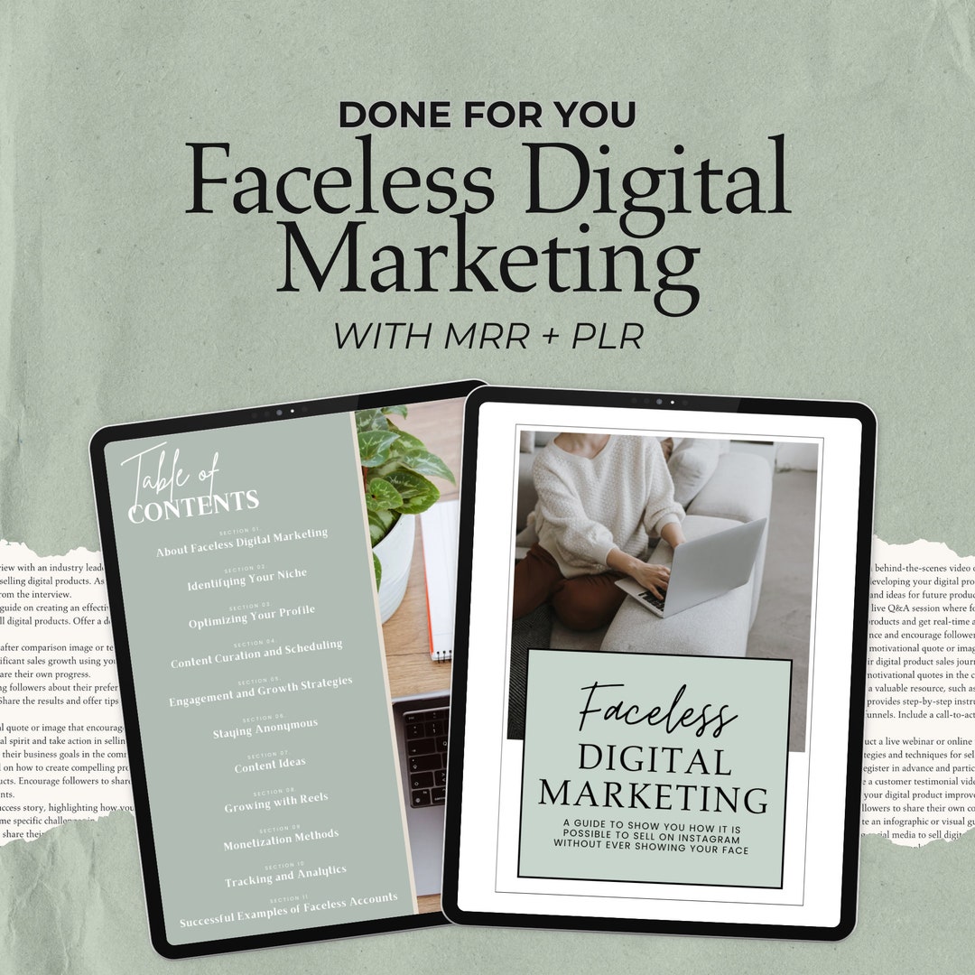 Faceless Digital Marketing Ebook W/ Master Resell Rights (MRR) Roadmap ...