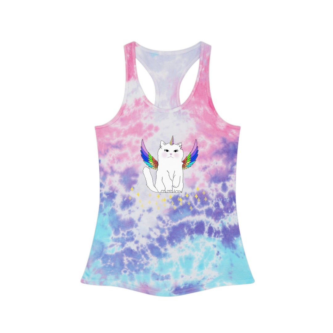 Kitty-corn-pegasus Tie-dye Tank - Etsy