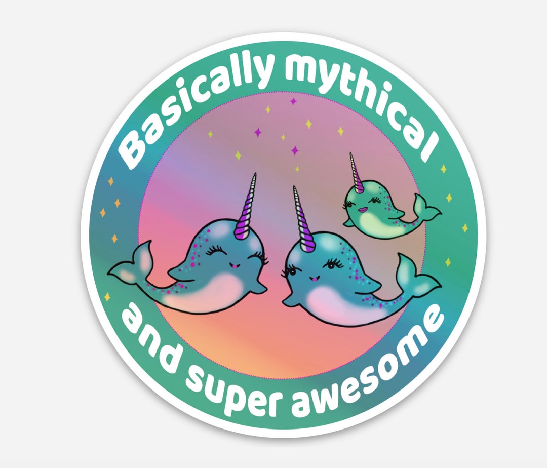 Basically Mythical Holographic Sticker - Etsy