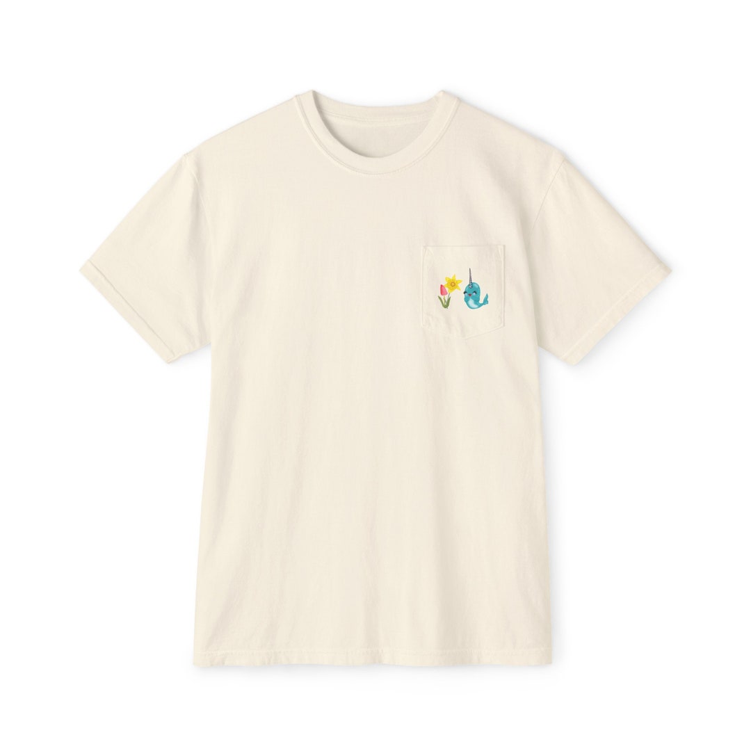 Narwhal Spring Pocket T-shirt - Etsy