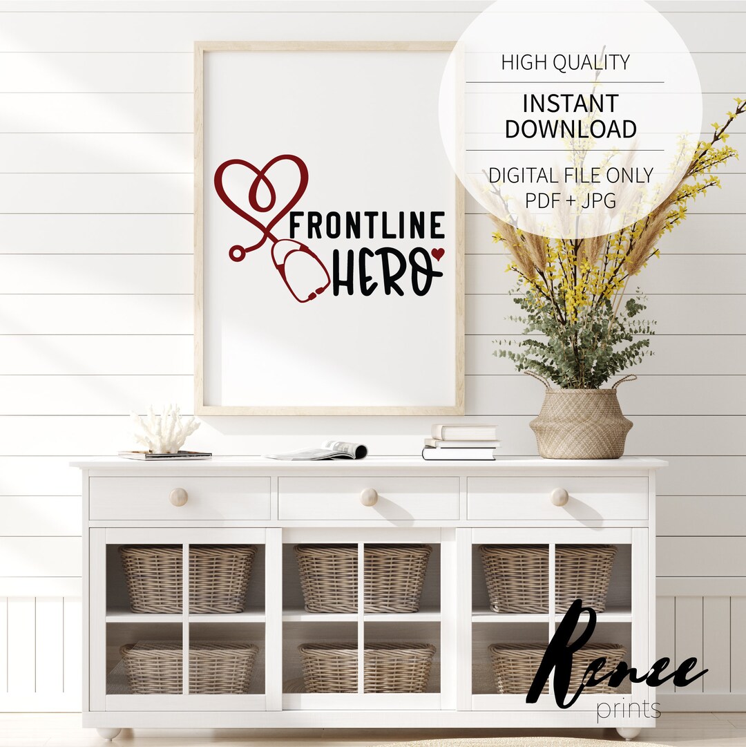 Frontline Hero Art Printable Makes the Perfect Gift for Essential ...