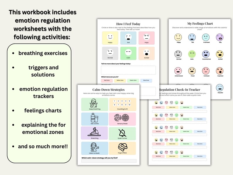 Emotional Regulation Workbook for Autistic Kids & Teens – Therapy ...