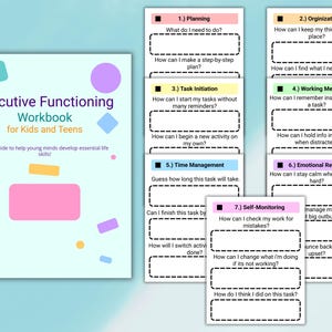 Executive Functioning Workbook for Kids, Executive Functioning ...