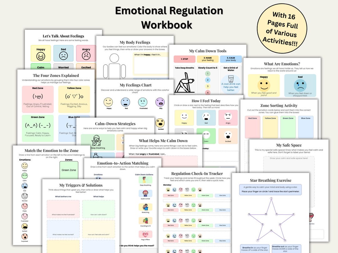 Emotional Regulation Workbook for Autistic Kids & Teens – Therapy ...
