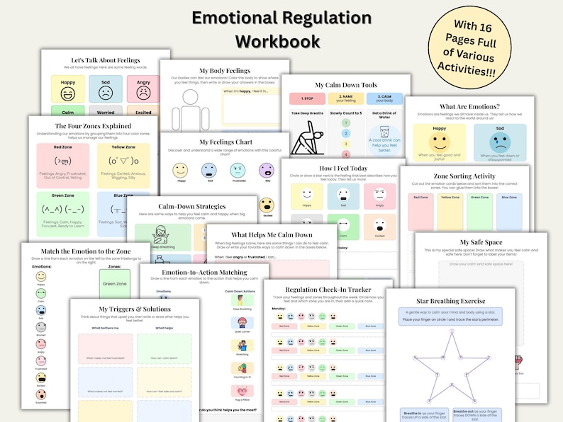 Emotional Regulation Workbook for Autistic Kids & Teens – Therapy ...
