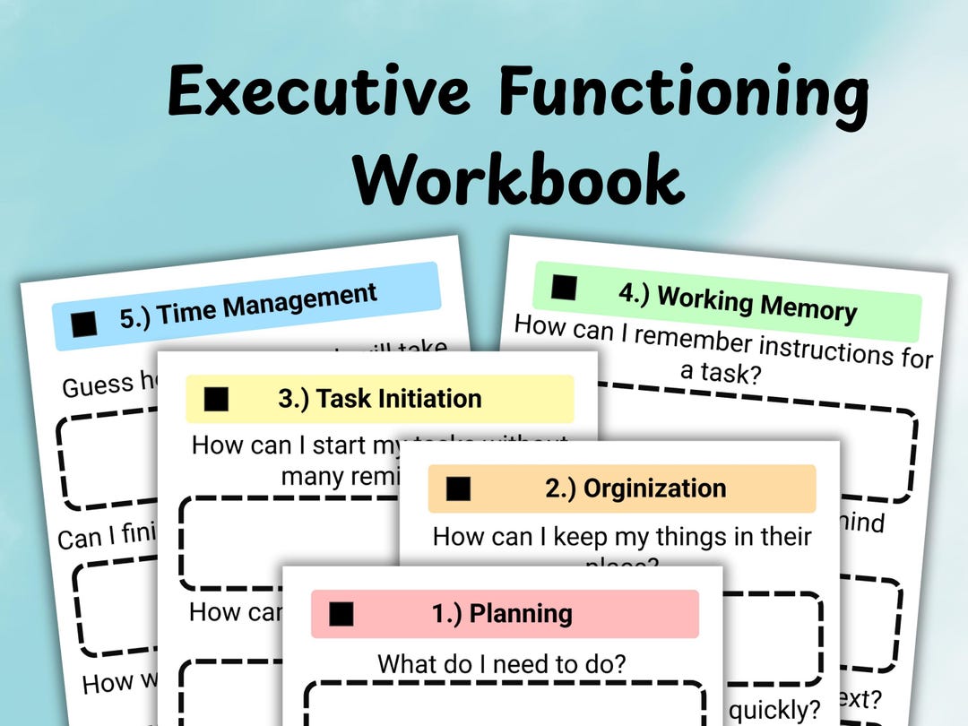 Executive Functioning Workbook for Kids, Executive Functioning ...