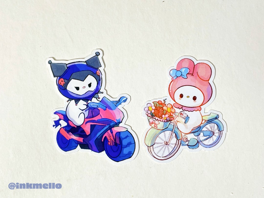 Kuromi and Mymelody Bike Stickers Sanrio-theme Vinyl - Etsy Ireland