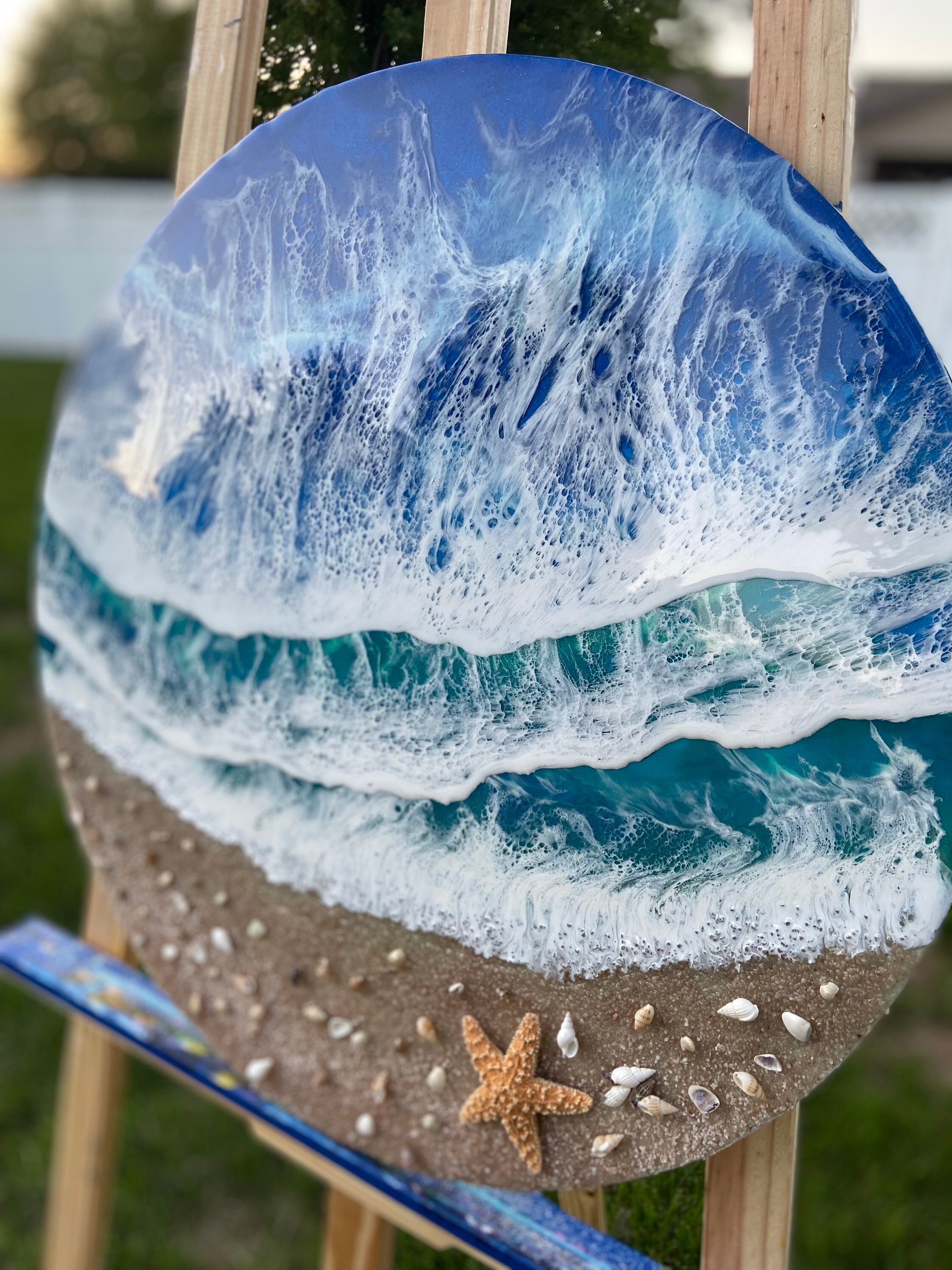 Large Beach Inspired Resin Art, Epoxy Resin Ocean, 3D Resin Ocean - Etsy