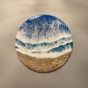 Large Beach Inspired Resin Art, Epoxy Resin Ocean, 3D Resin Ocean - Etsy