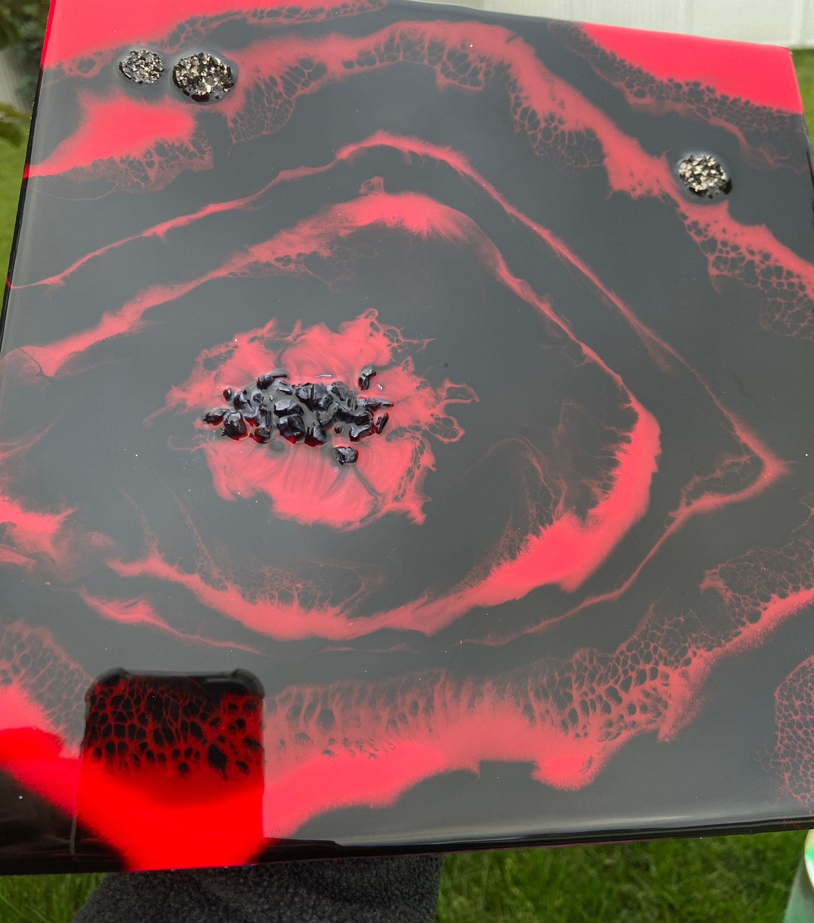 10 Red and Black Abstract Resin Artwork Resin Painting | Etsy