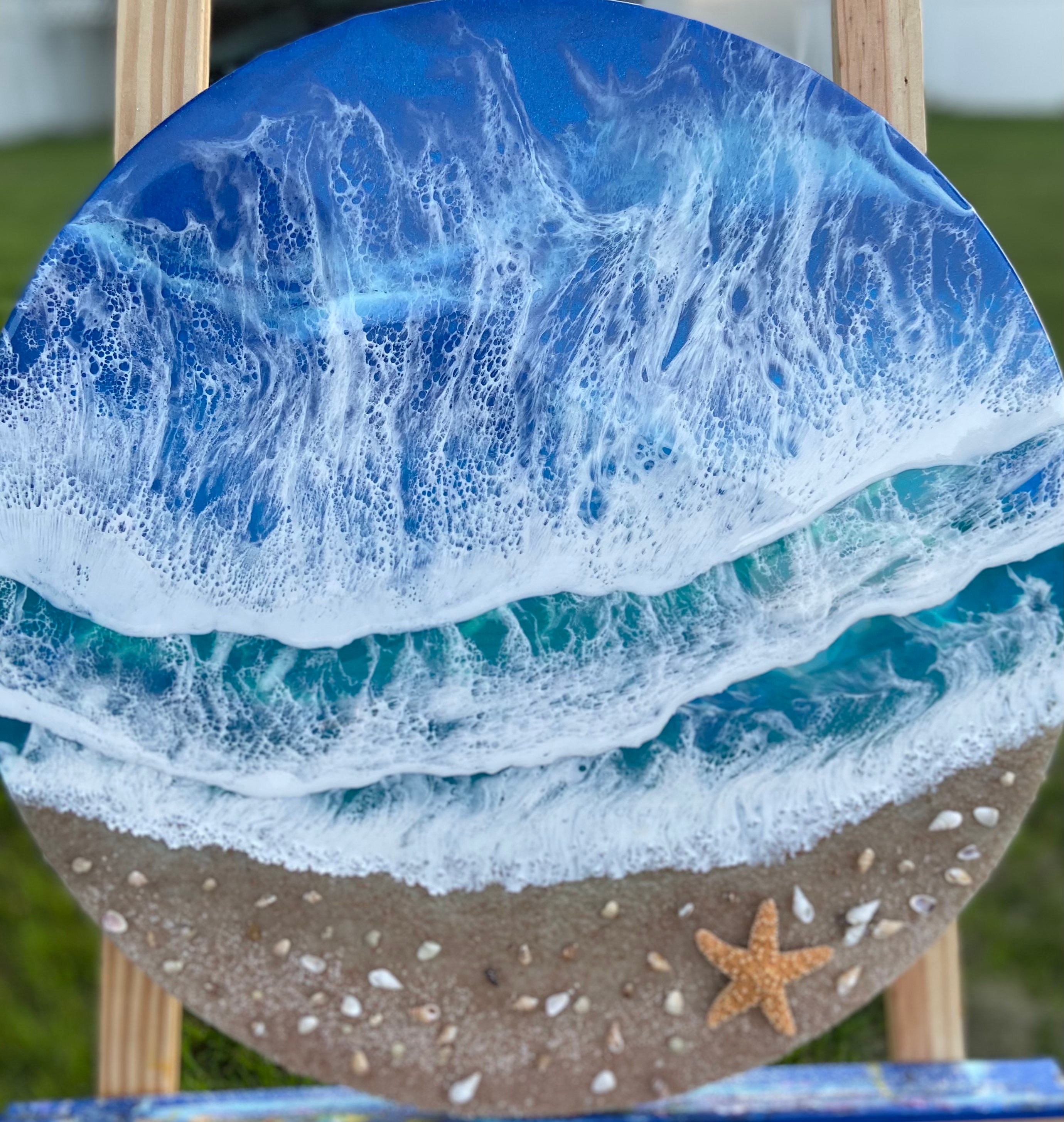 Large Beach Inspired Resin Art, Epoxy Resin Ocean, 3D Resin Ocean - Etsy