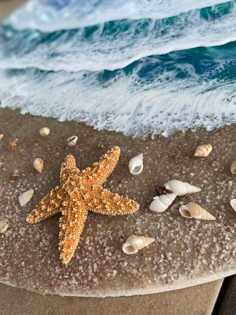 Large Beach Inspired Resin Art, Epoxy Resin Ocean, 3D Resin Ocean - Etsy