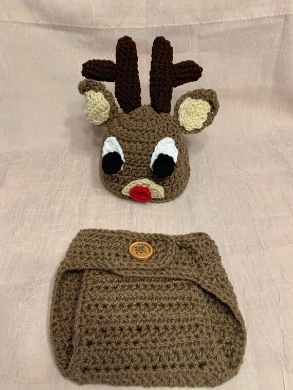Rudy the Red Nose Reindeer Costume / Photoshoot Outfit 0-3 | Etsy