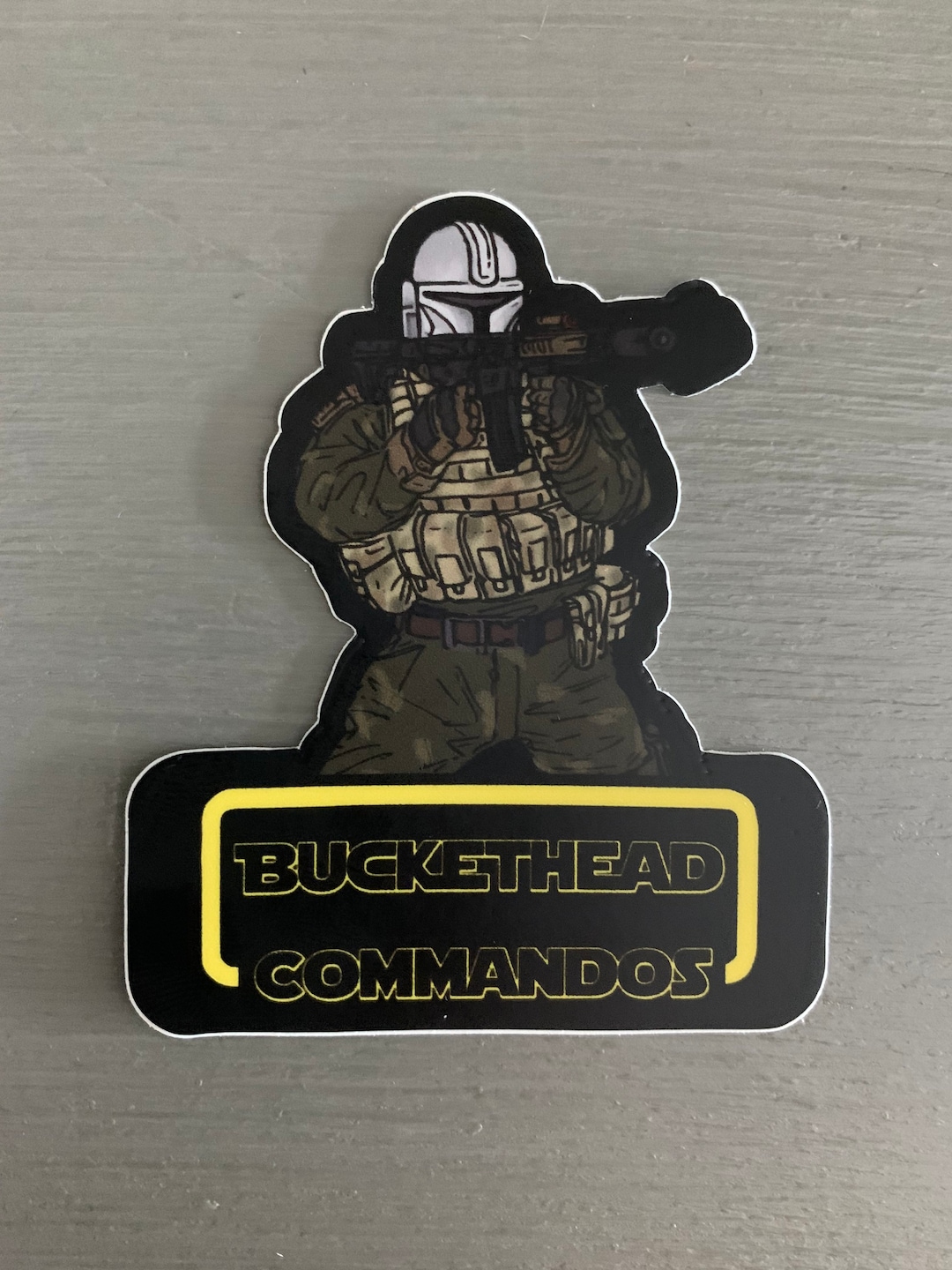 Mando Commando Pegatina Troquelada 3 x 2.55 - Etsy España