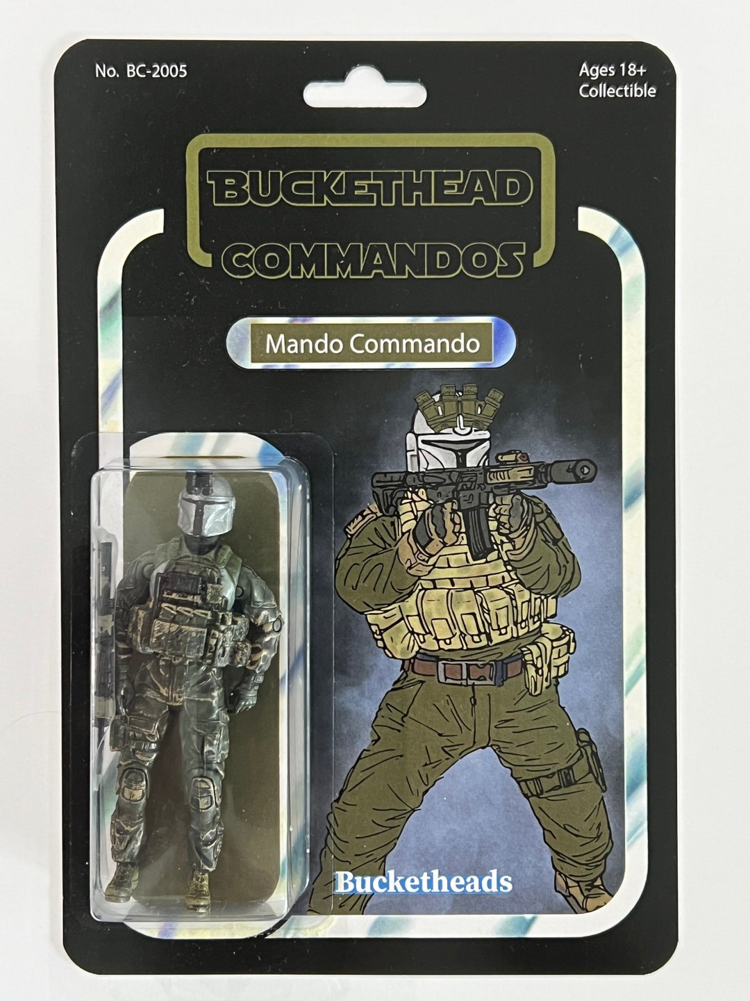 Buckethead Commandos - Mando Commando 3.75 Custom Action Figure - Etsy