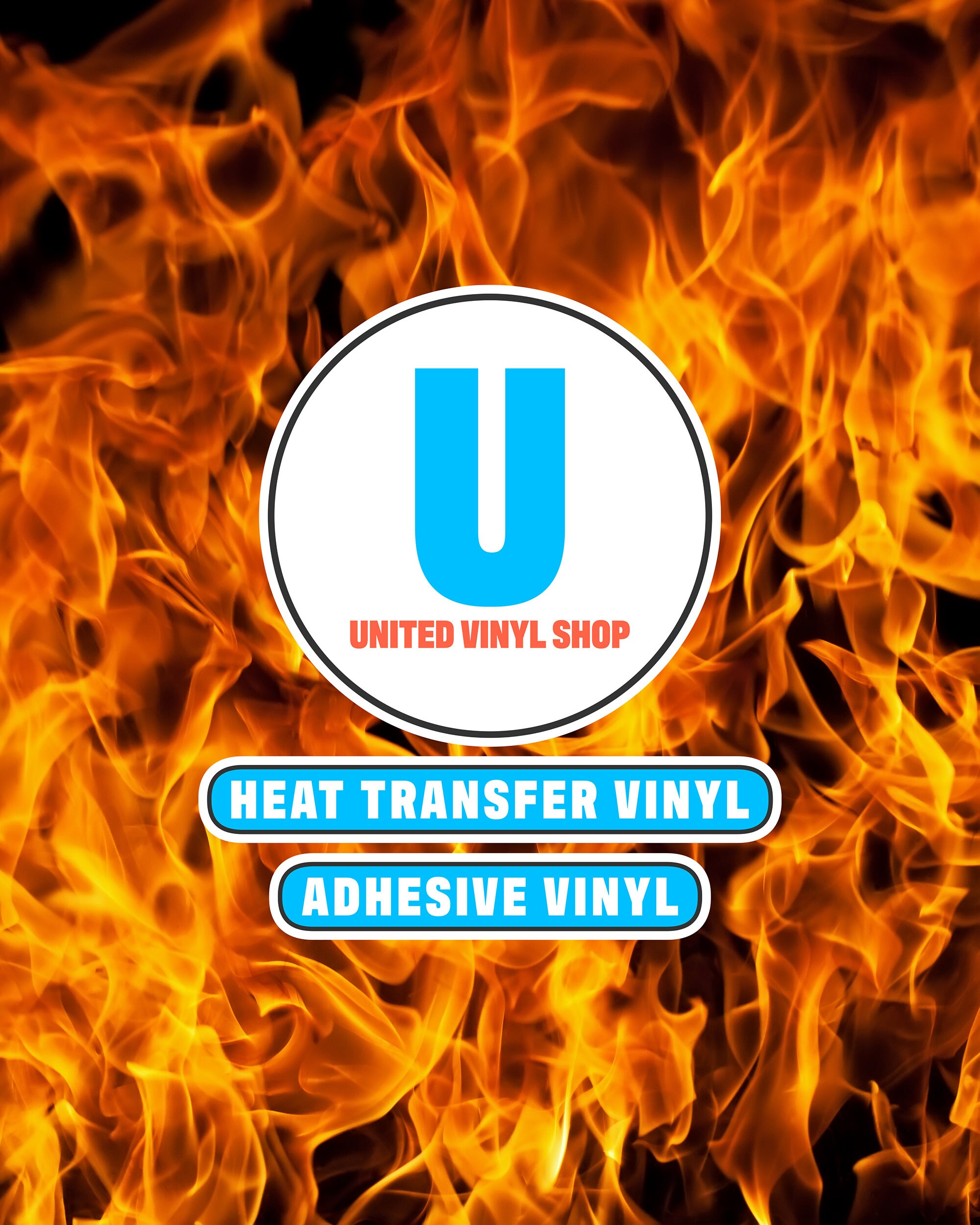 Fire HTV or Adhesive Vinyl Sheet 12x15 Inches Heat - Etsy