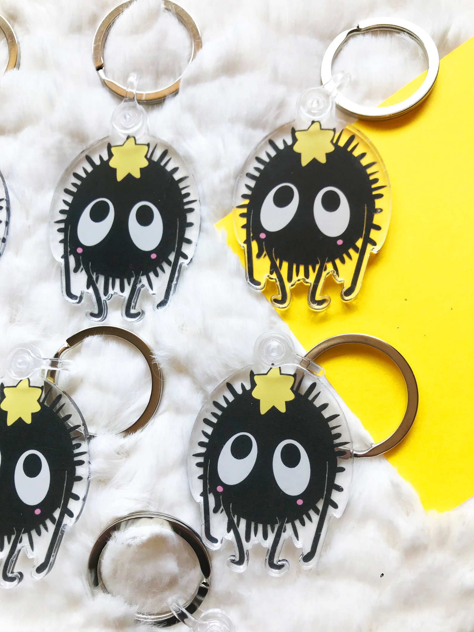 2 Inch Soot Sprite Keychain From Spirited Away - Etsy