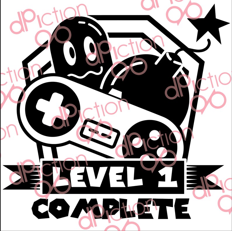 Level 1 Complete - SVG Cut File - 1st Birthday - Etsy