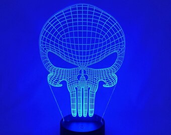 Led Skull Lamp - Etsy