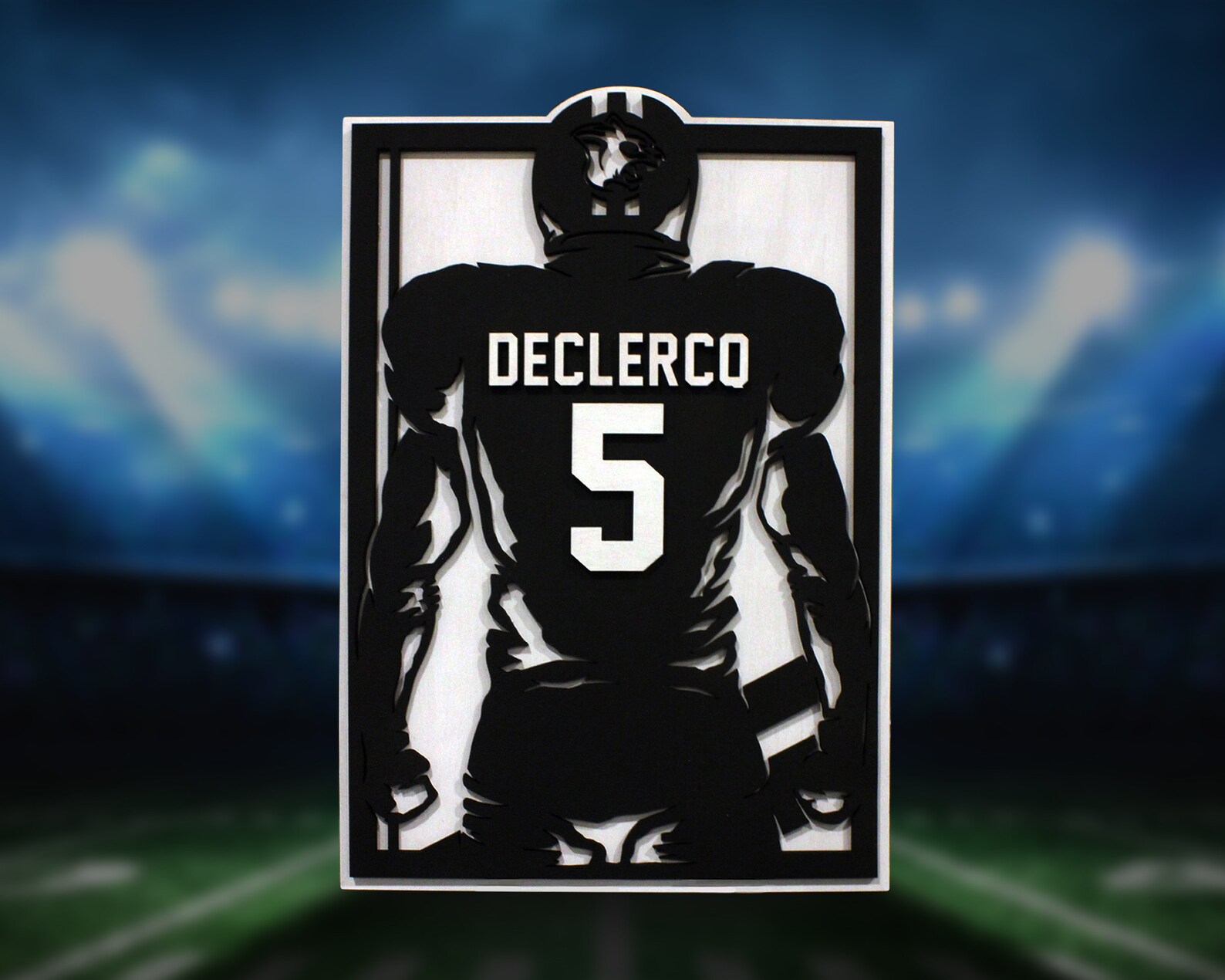Custom Football Player Sign Personalized Last Name Player - Etsy