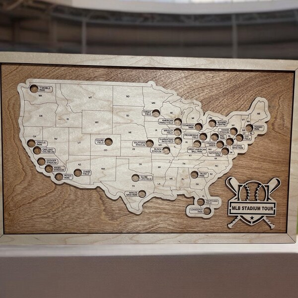 Baseball Park Map - Etsy