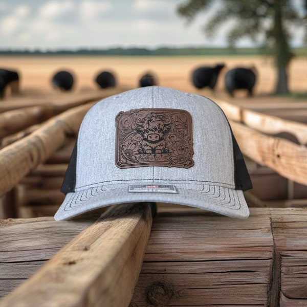 Tooled Leather Hat - Etsy