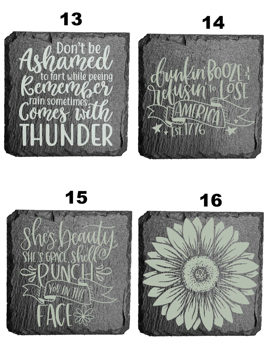 Slate Coasters With Custom Sayings - Etsy