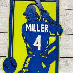 Custom Baseball Player Sign, Personalized Last Name Player Sign for ...