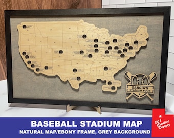 Baseball Stadium Travel Map - Etsy