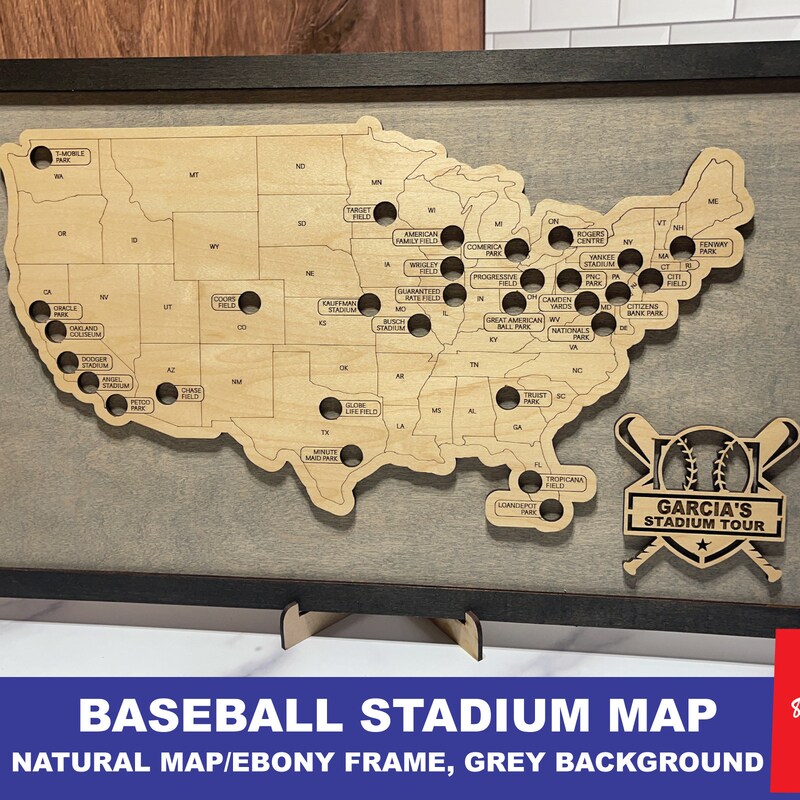 Baseball Park Map - Etsy