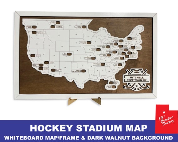 Custom Hockey Arena Map Tracker Hockey Arena Sign Fathers - Etsy Canada