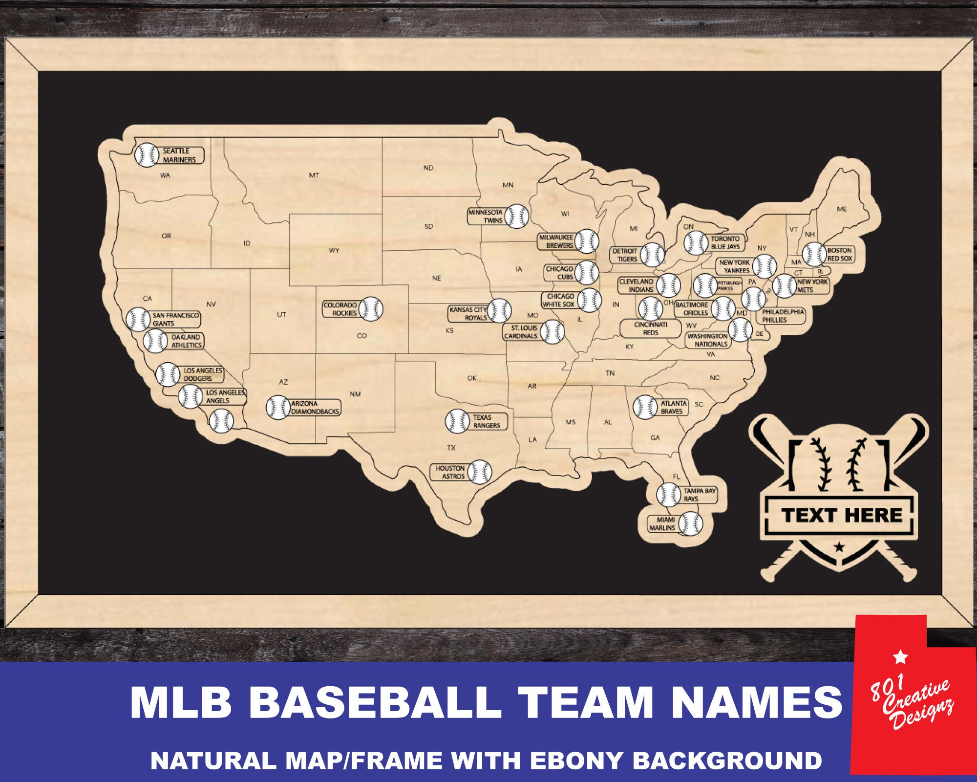 Custom Baseball Stadium Travel Map Tracker Baseball Park - Etsy