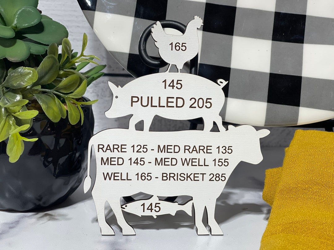 Temperature Cooking Magnet Meat Temp Grilling Temp Magnet Grill Magnet ...