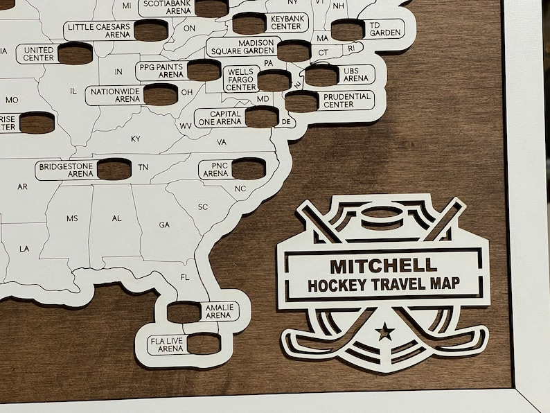 Custom Hockey Arena Map Tracker: Personalized Hockey Fan Gift - Etsy