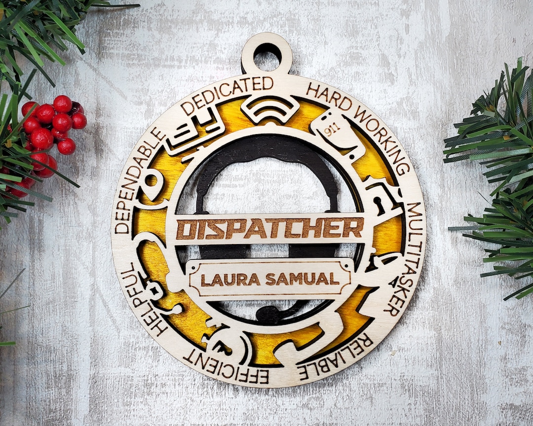 Dispatcher Christmas Ornaments, Personalized Dispatcher, Firefighter, First Responder Ornaments ...