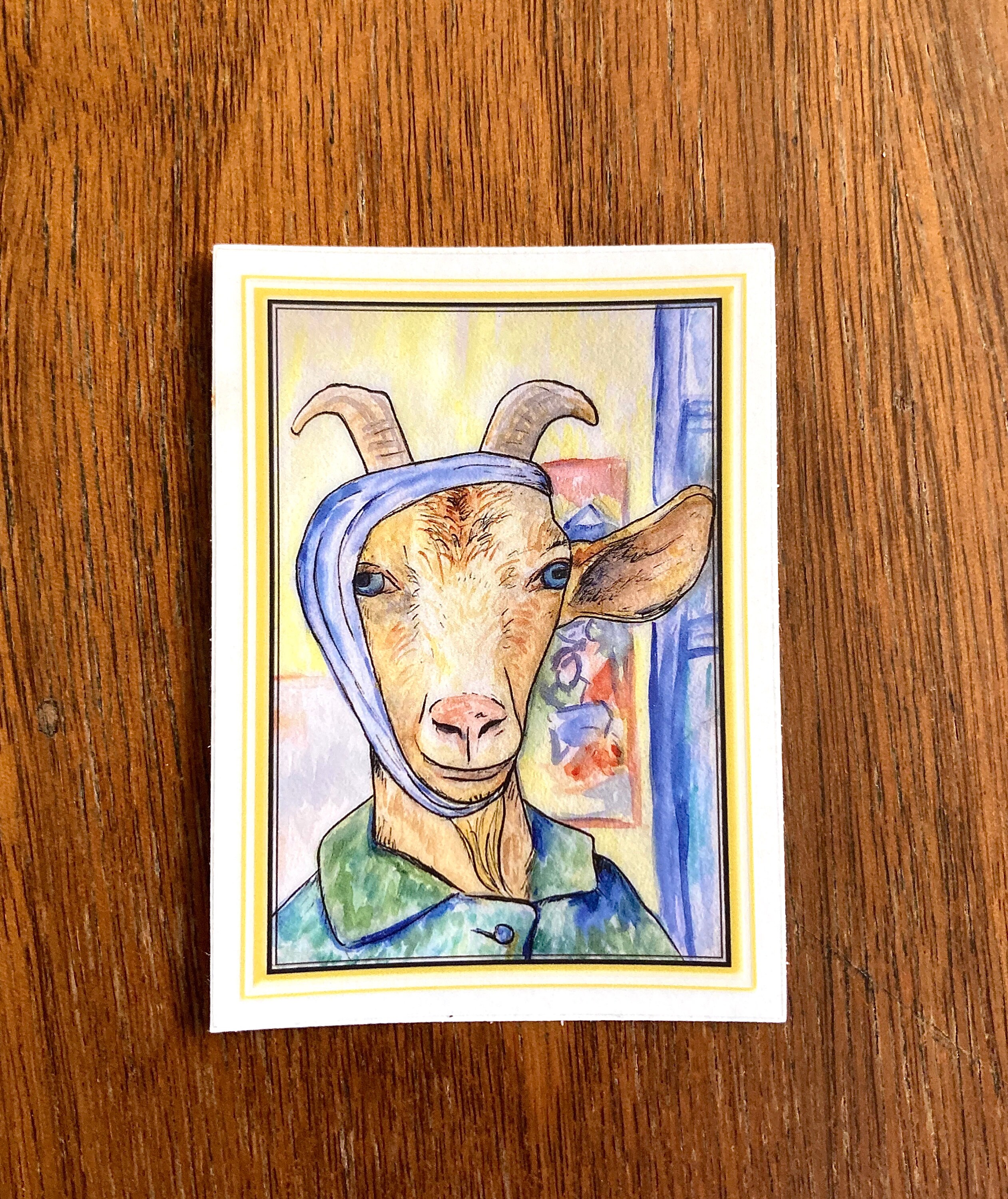 Vincent Van Goat Clear Stickers - Etsy
