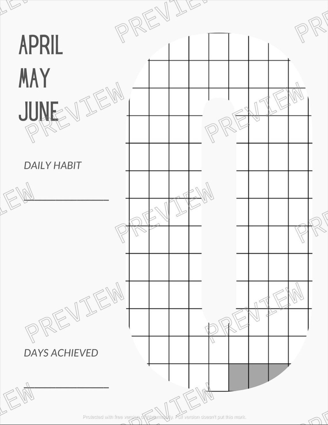 Color-in Habit Tracker | Quarterly Progress, Annual Success - Etsy