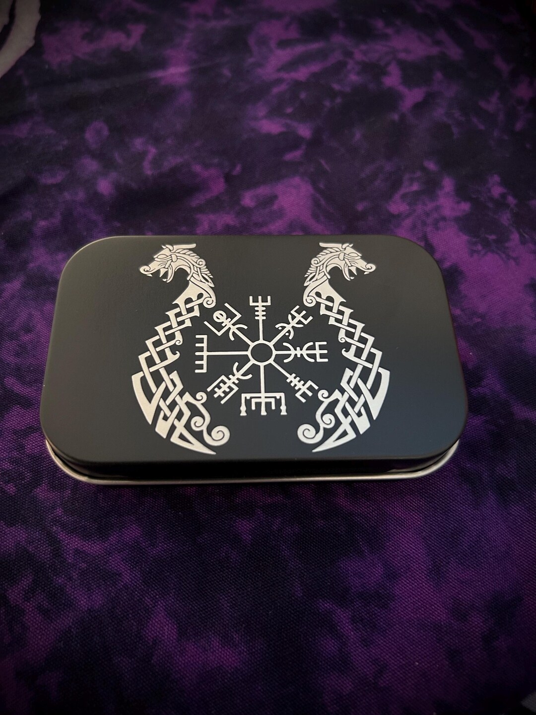 Viking Norse Dragon Engraved Tobacco or Stash Tin - Etsy