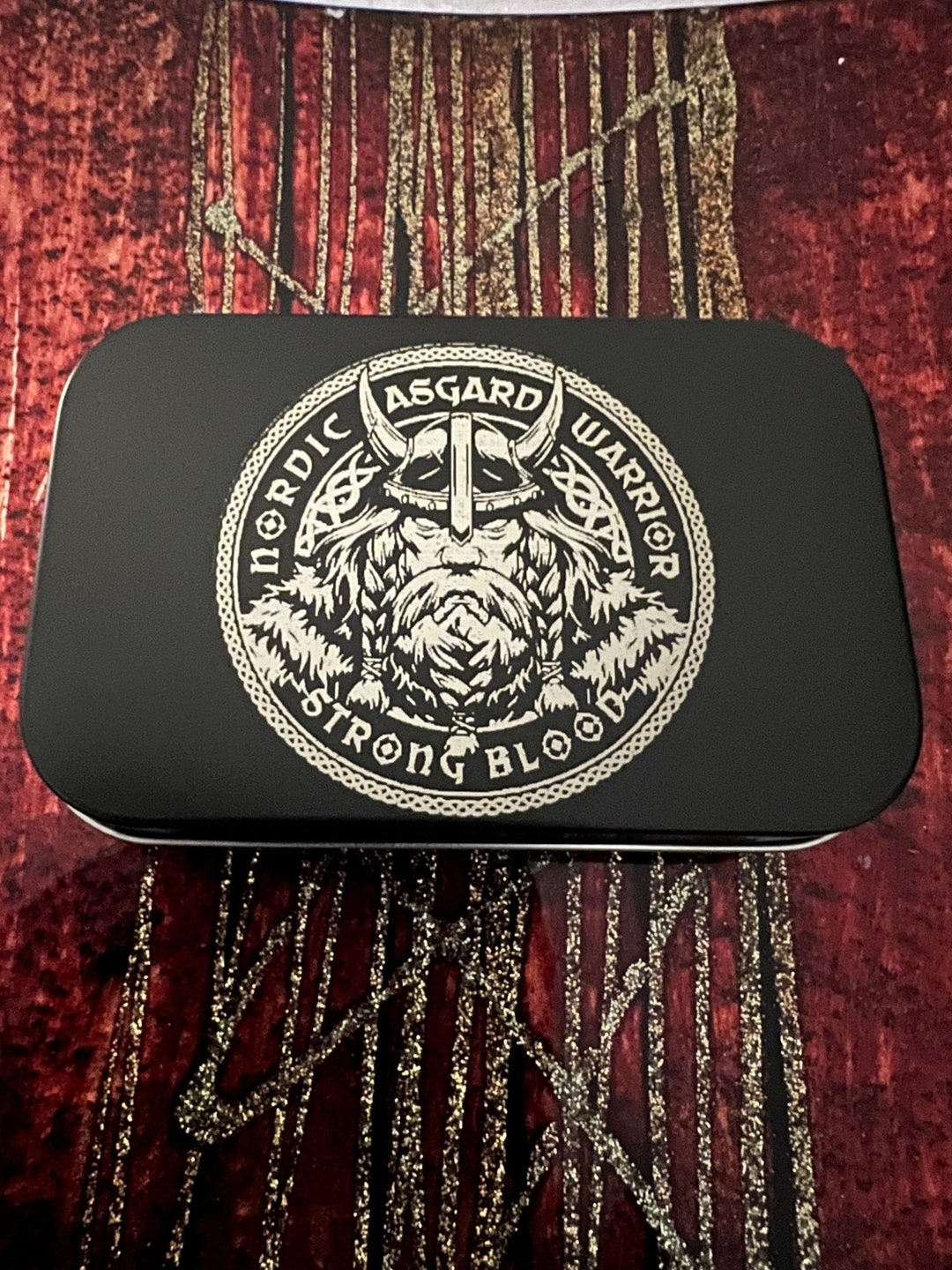 Viking Warrior Engraved Tobacco or Stash Tin - Etsy