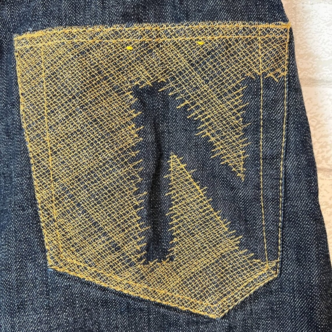 Vintage Nautica Men's Embroidered Logo Raw Hem Indigo Blue Jeans Size ...