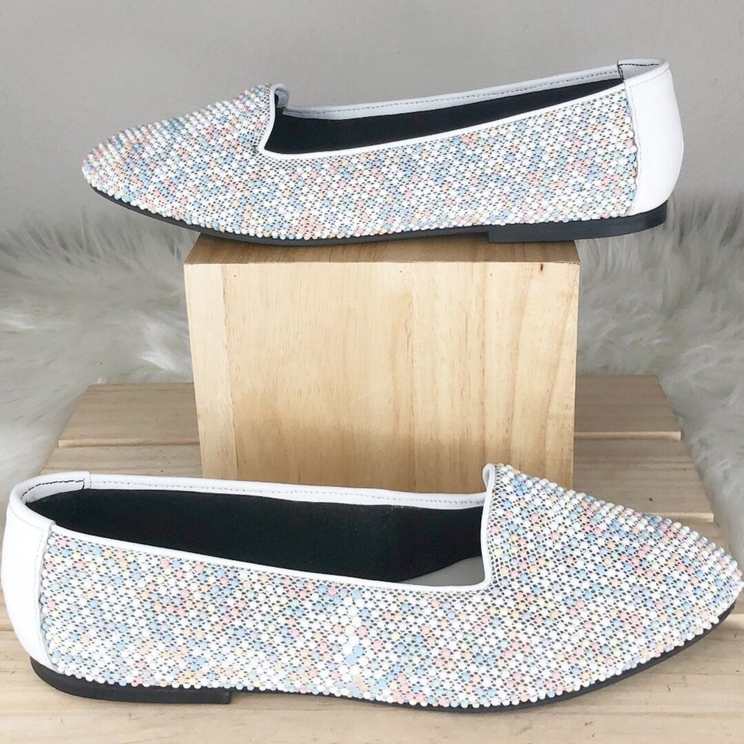 L. J. Simone New York Vintage Pastel Rainbow Beaded Loafers Size 11 - Etsy