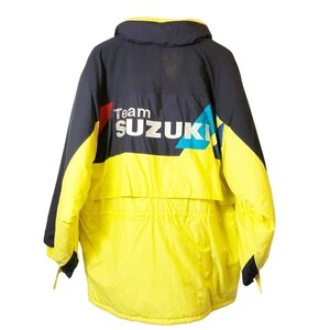 Vintage Team Suzuki Official Jacket Coat Yellow Racing Full Zip Men's ...