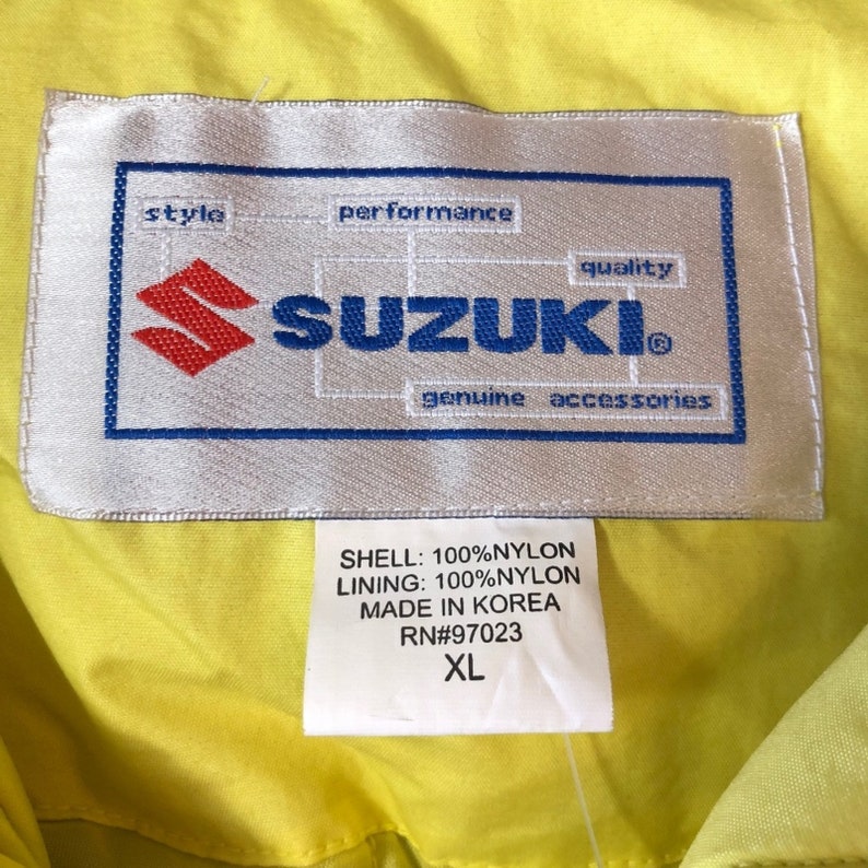 Vintage Team Suzuki Official Jacket Coat Yellow Racing Full Zip Men's ...