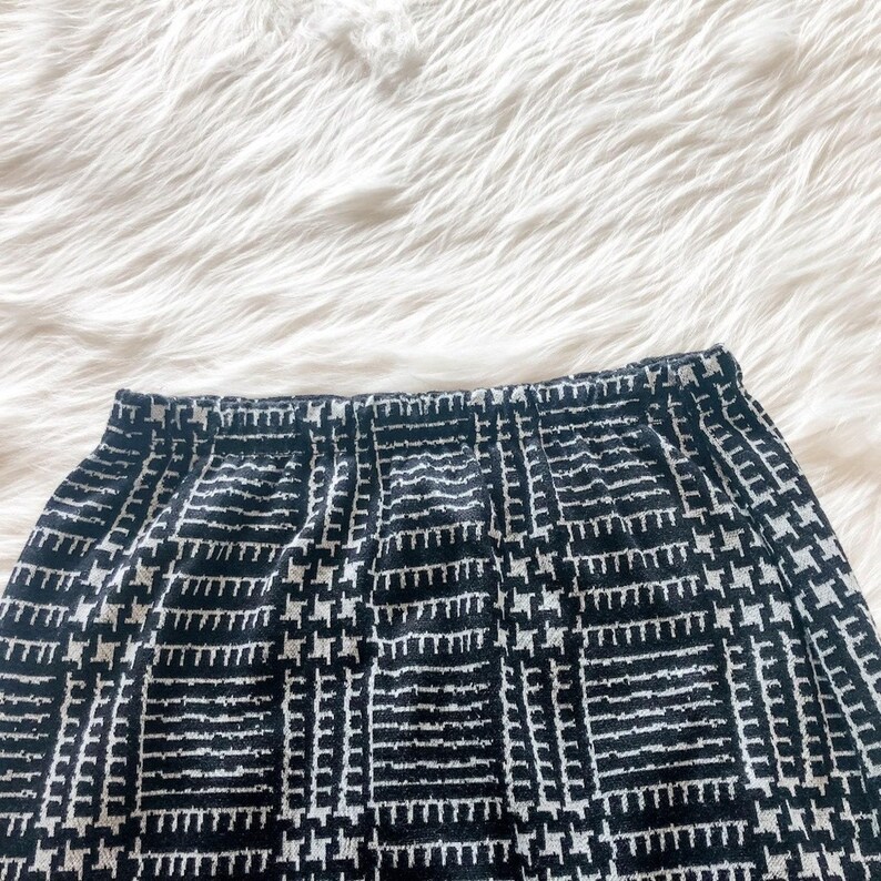 Vintage Lemmie for Nina Leonard Black & White Chevron Checkered Pencil ...
