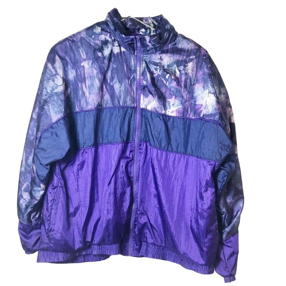 Vintage Lavon Full Zip Purple Nylon Windbreaker Track Jacket Size XL - Etsy