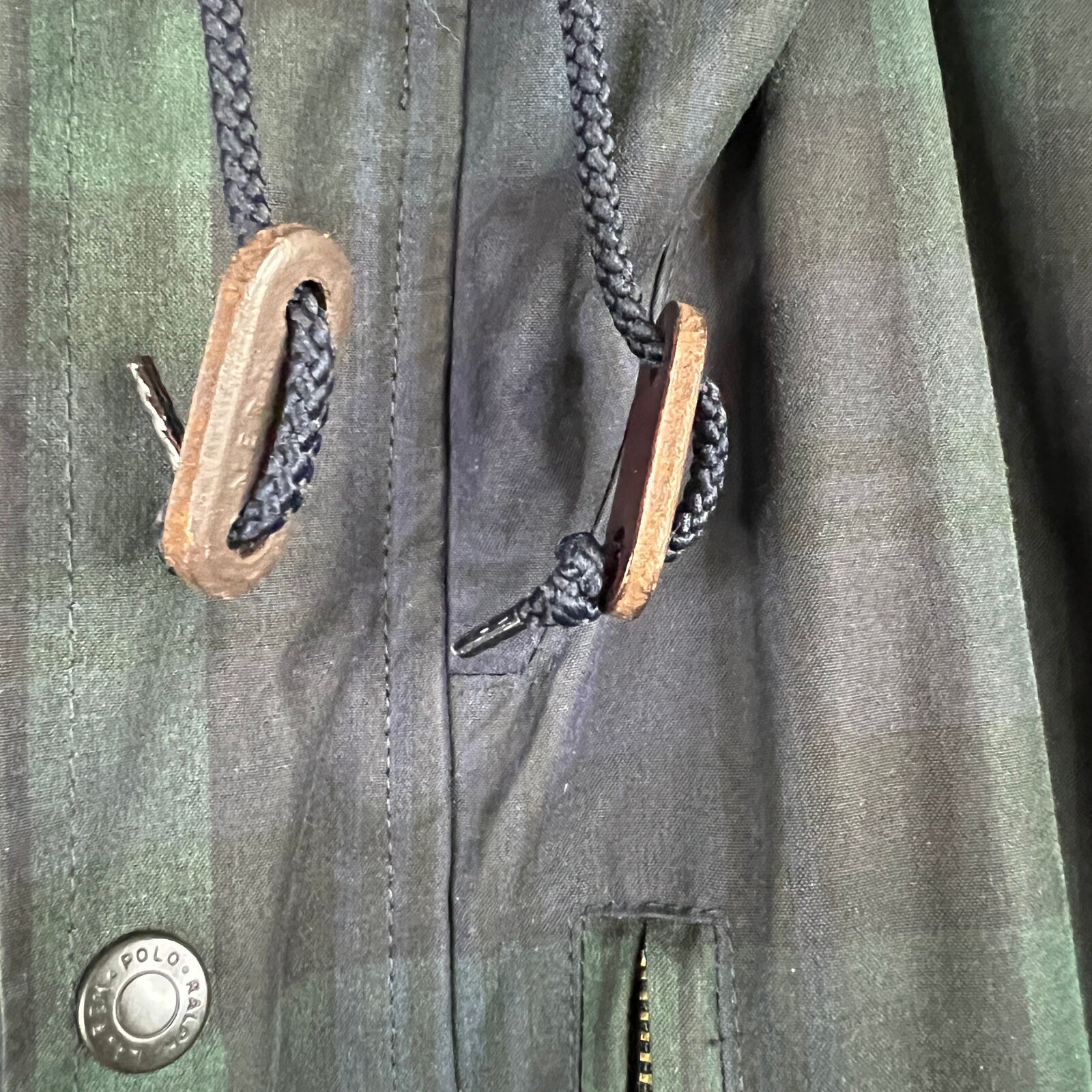Vintage Polo Ralph Lauren Tartan Plaid Oil Cotton Waxed Jacket Size M ...