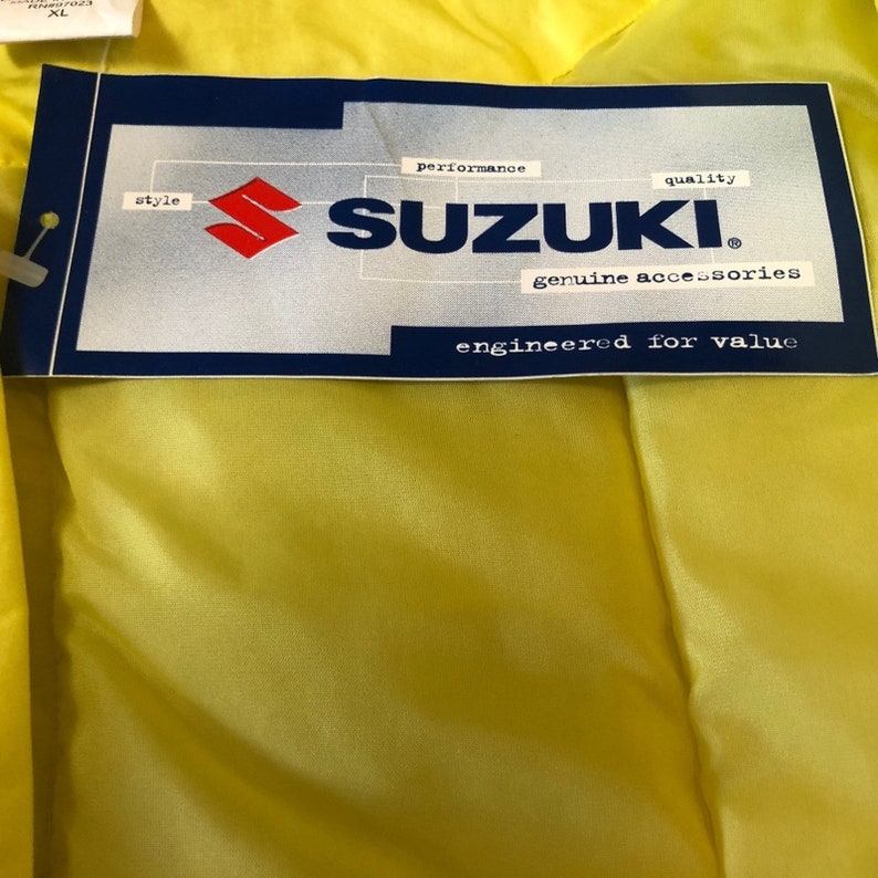 Vintage Team Suzuki Official Jacket Coat Yellow Racing Full Zip Men's ...