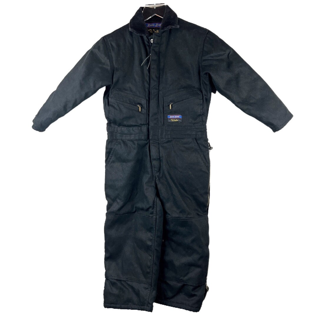 Vintage Walls Zero Zone Kids Insulated Coveralls Black 8 Regular Made ...