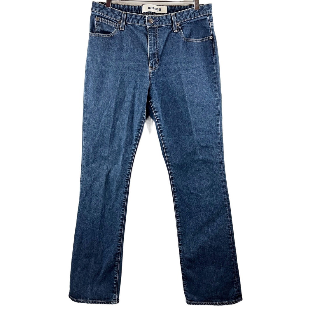 Vintage Gap Jeans Womens 14 Long Boot Cut Dark Wash High-rise - Etsy