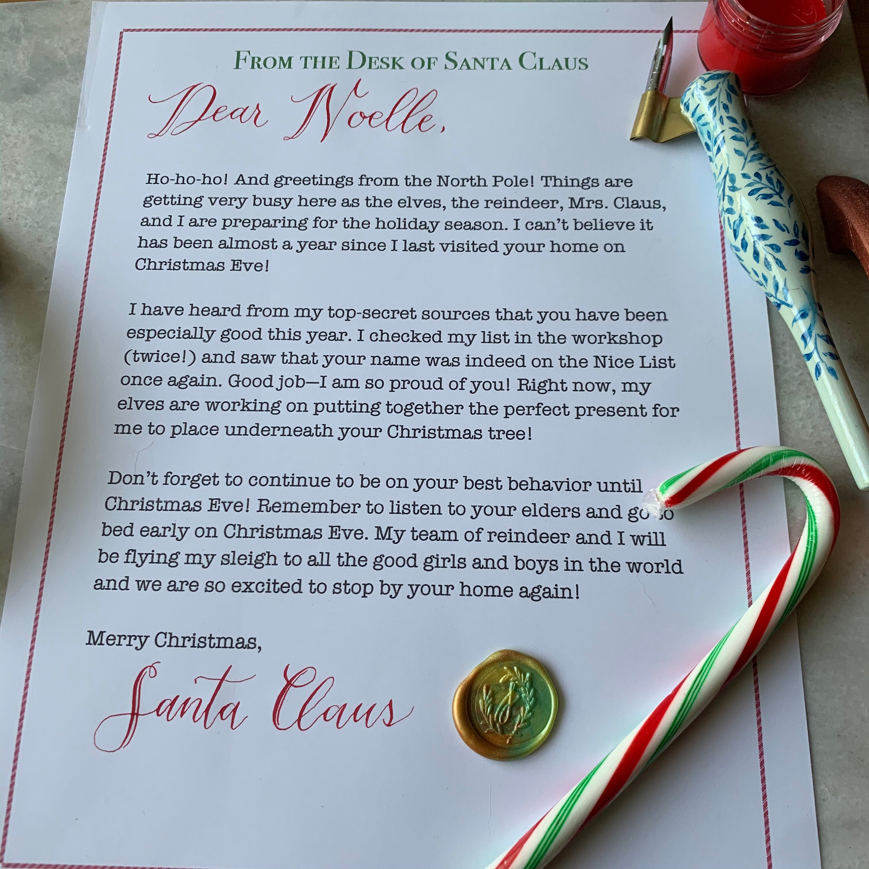 Personalized Santa Letter - Etsy